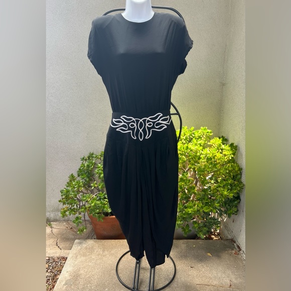 Miss Ashlee | Pants & Jumpsuits | Vintage Funky Black Crepe Palazzo ...